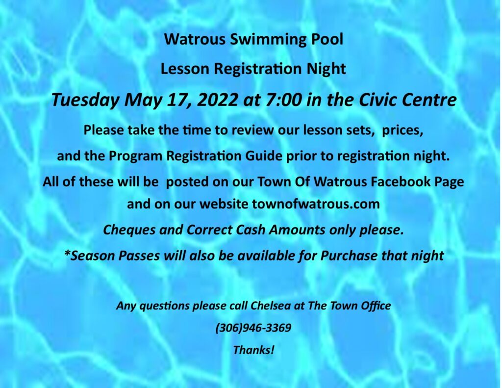 Swimming Pool – Town of Watrous